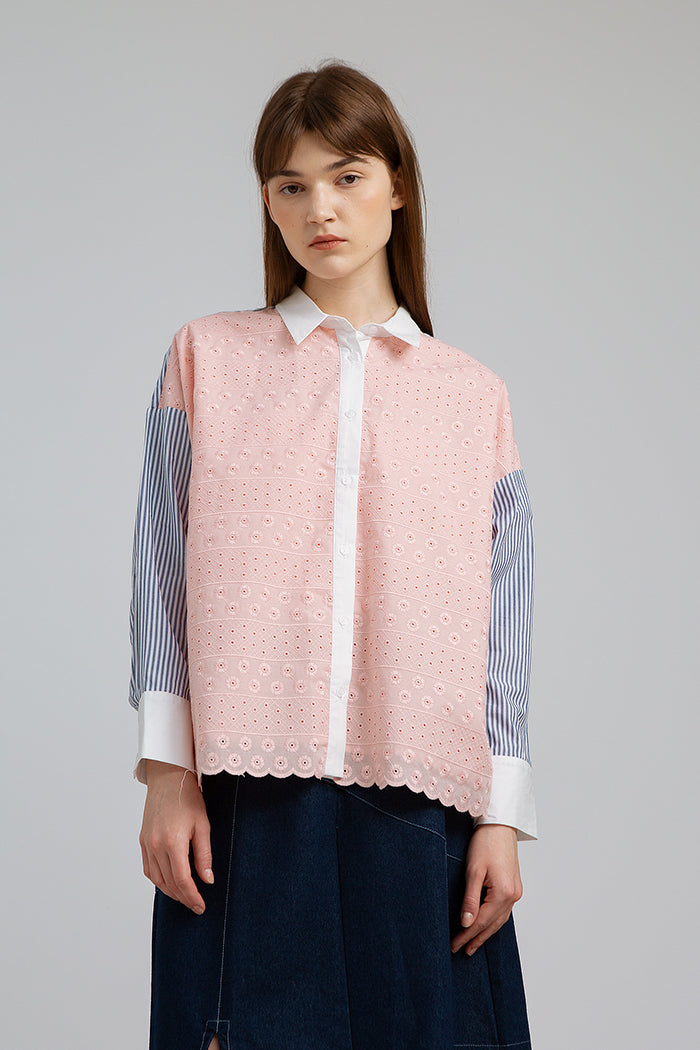 LIght Pink Embroidery Delpozo – COTTONINK