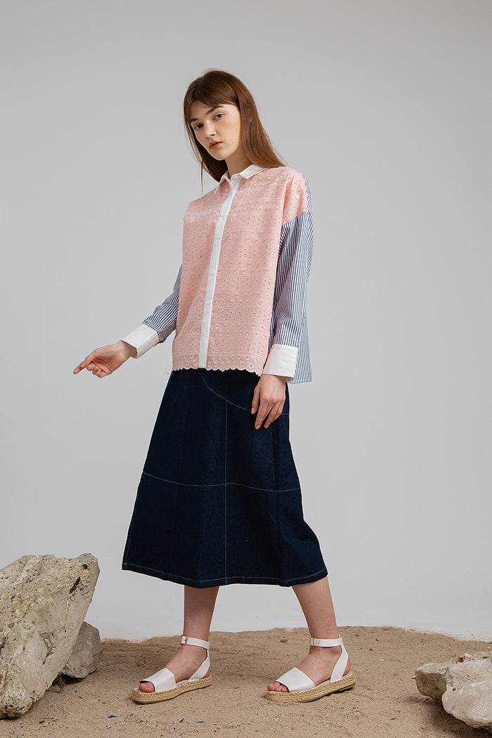 LIght Pink Embroidery Delpozo – COTTONINK