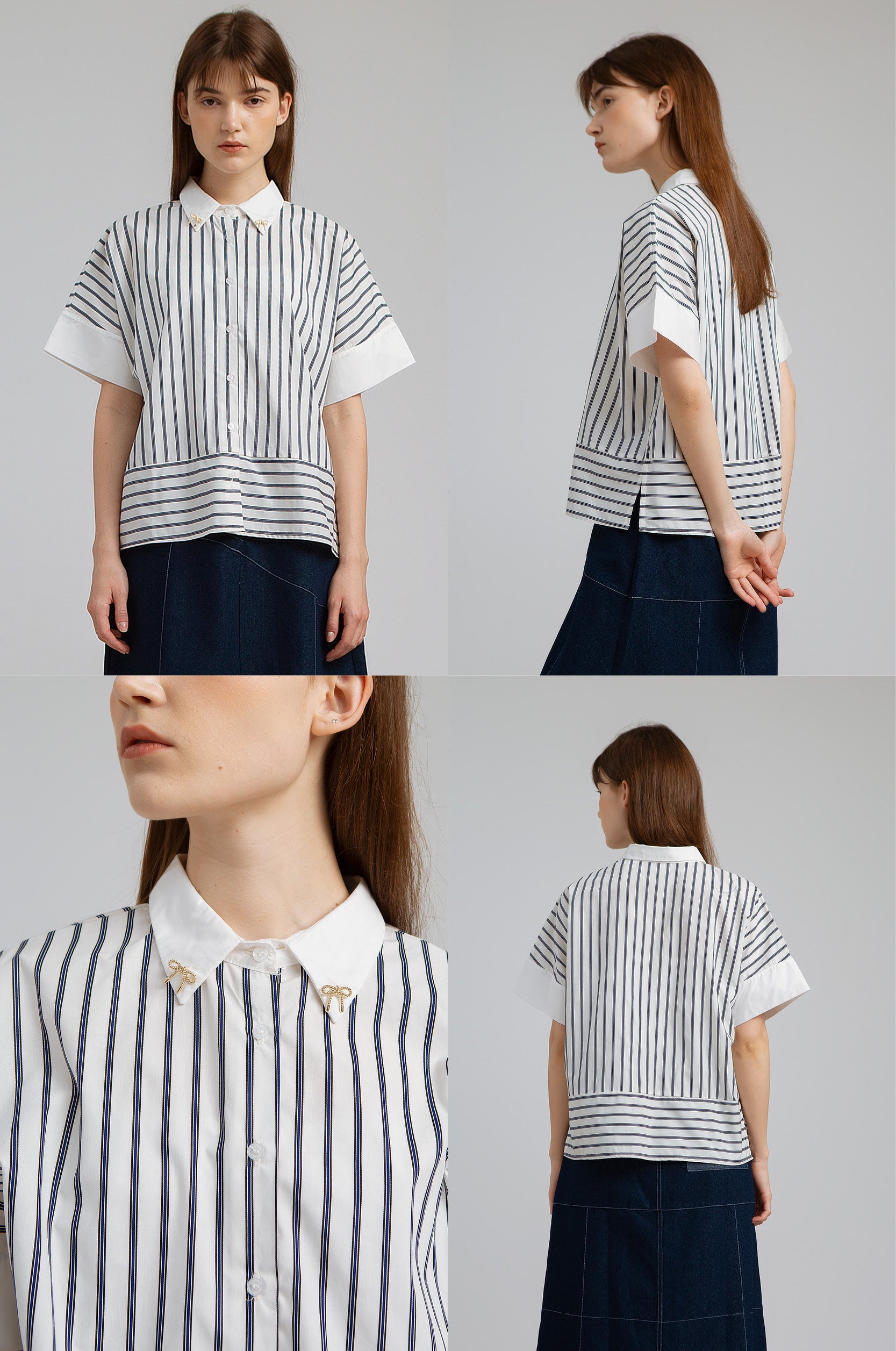Off-white Striped Bineta – COTTONINK